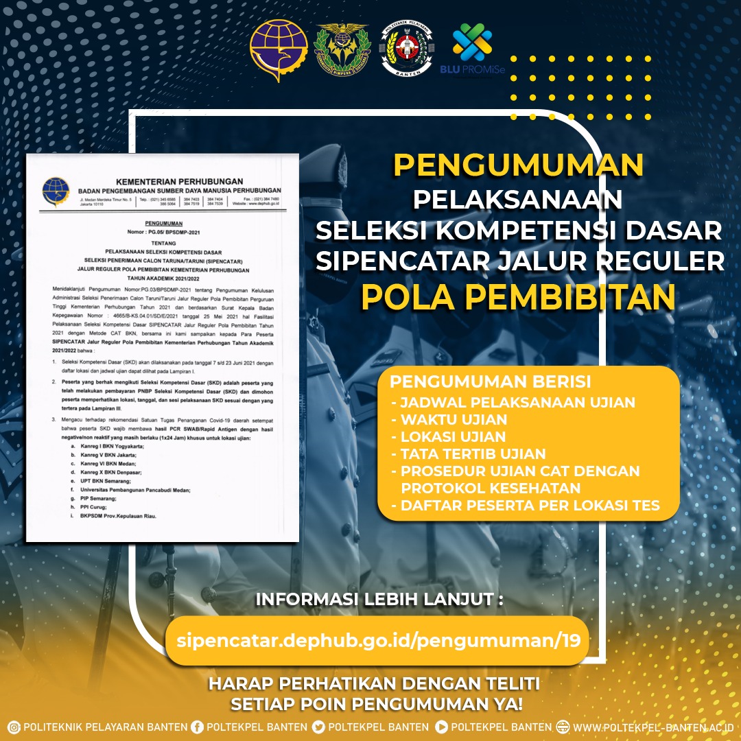 Pengumuman Pelaksanaan Tes SKD Sipencatar Jalur Reguler Pola Pembibitan ... Pengumuman Pelaksanaan Tes SKD Sipencatar Jalur Reguler Pola Pembibitan ...